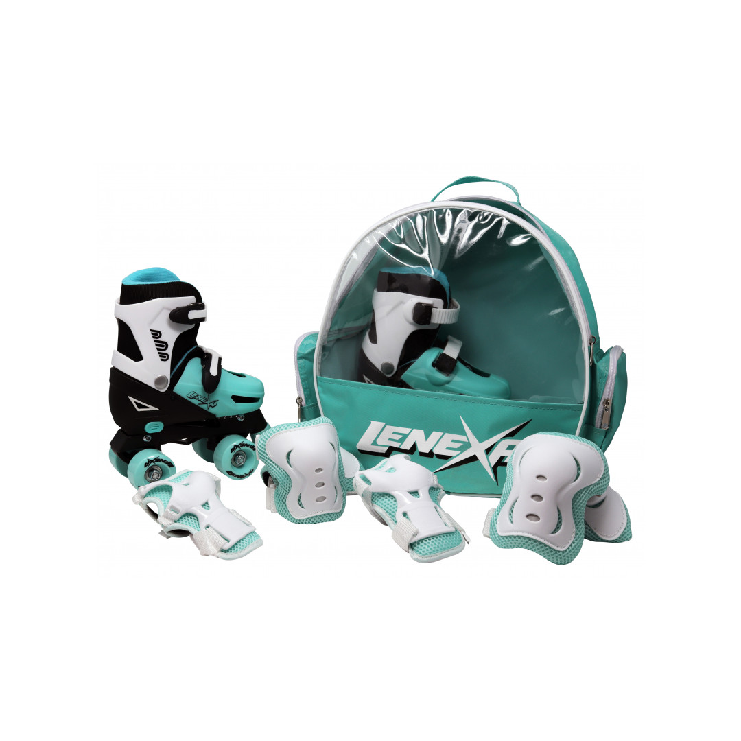 Lenexa Gro-Go Adjustable Quad Roller Skate Bundle