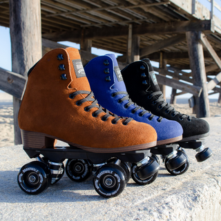 Sure-Grip Boardwalk Plus Suede Roller Skates - Blue & Black