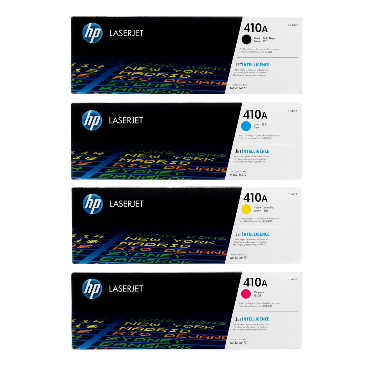 HP 410A Set | 4-Pack Original Toner Combo | All Four Colors Included ...