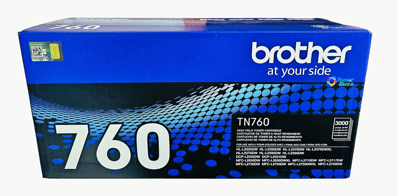 Brother TN-760 | Original Black High-Yield Toner Cartridge - Toner Buzz