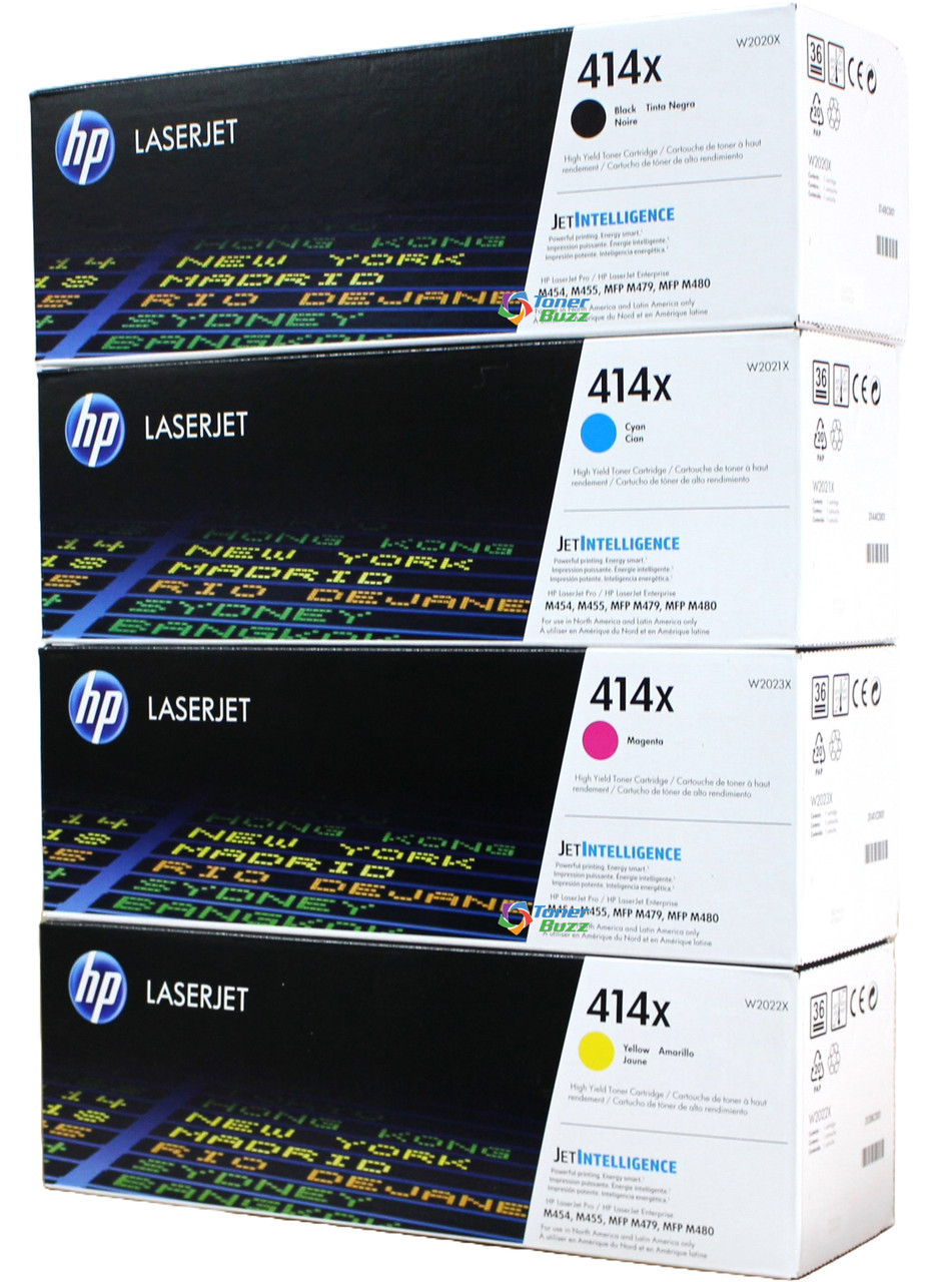 HP 414X Set | 4-Pack Original Toner Combo | All Four Colors Included ...