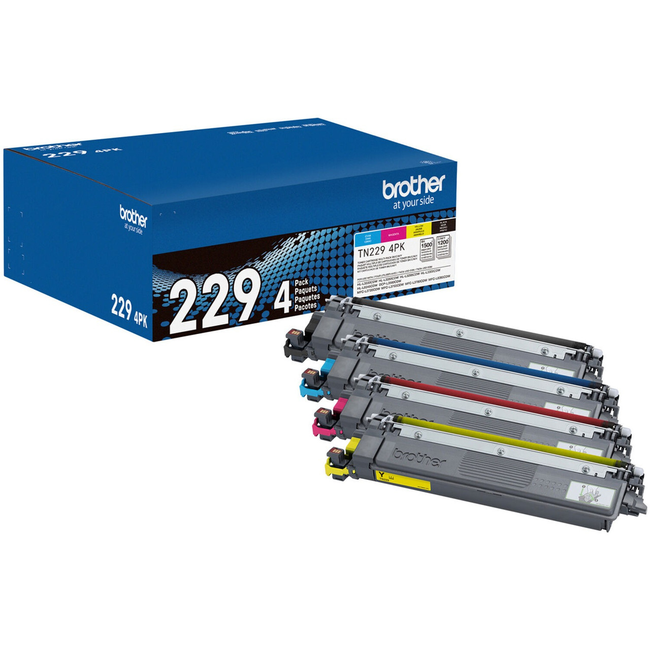 Brother TN-229 Set | 4-Pack Original Toner Combo | 4 Colors - Toner Buzz