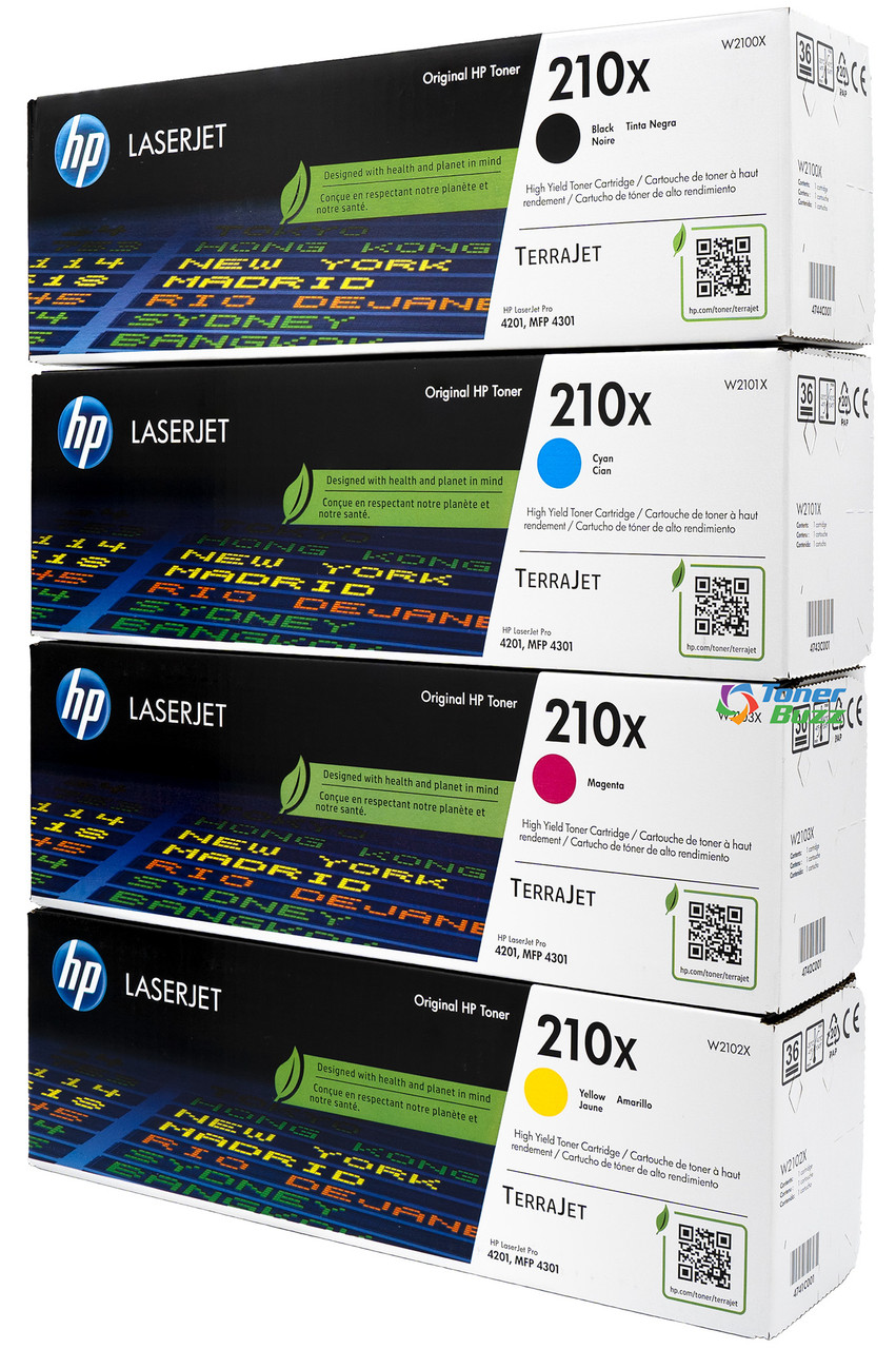 HP 210X Set | 4-Pack Original Toner Combo | All Four Colors Included ...