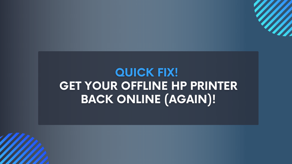 HP Printer Offline Fix: How To Get Your Printer Back Online - Toner Buzz