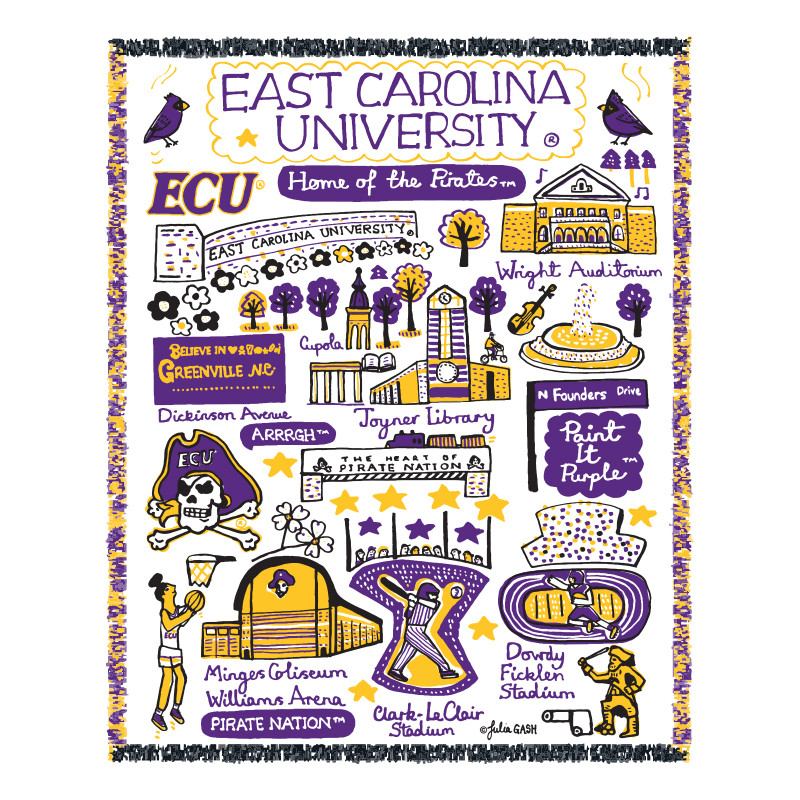 ECU Landmarks Blanket - University Book Exchange