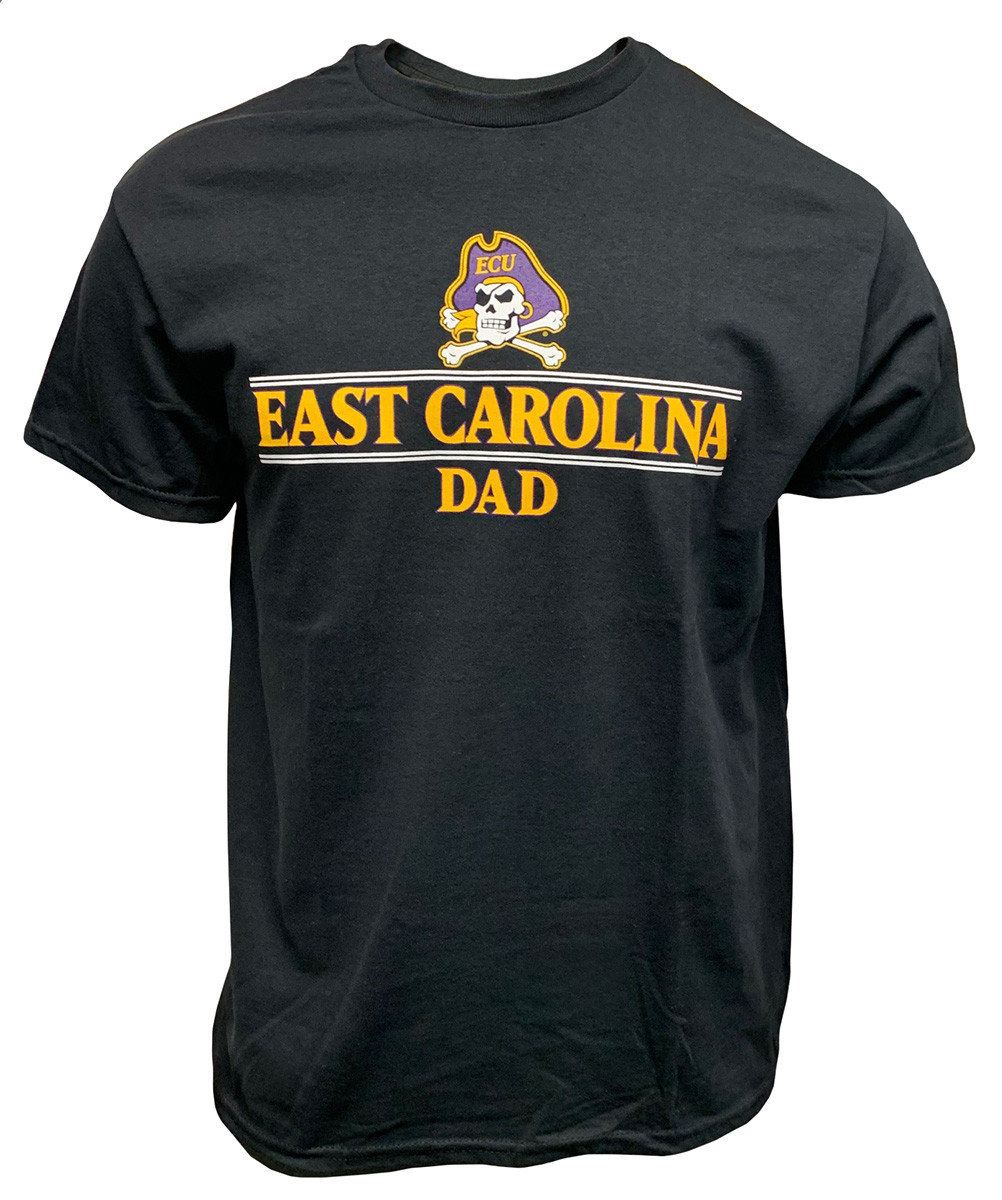 Black East Carolina Dad Tee w/ Jolly Roger and Bars - University Book ...