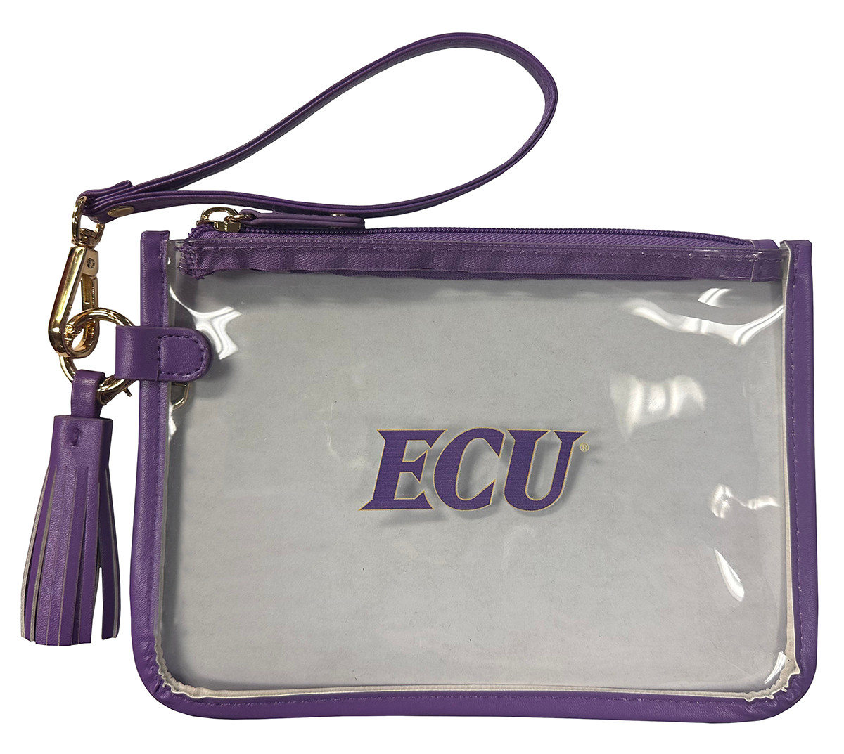 Clear and Purple ECU Wristlet - University Book Exchange