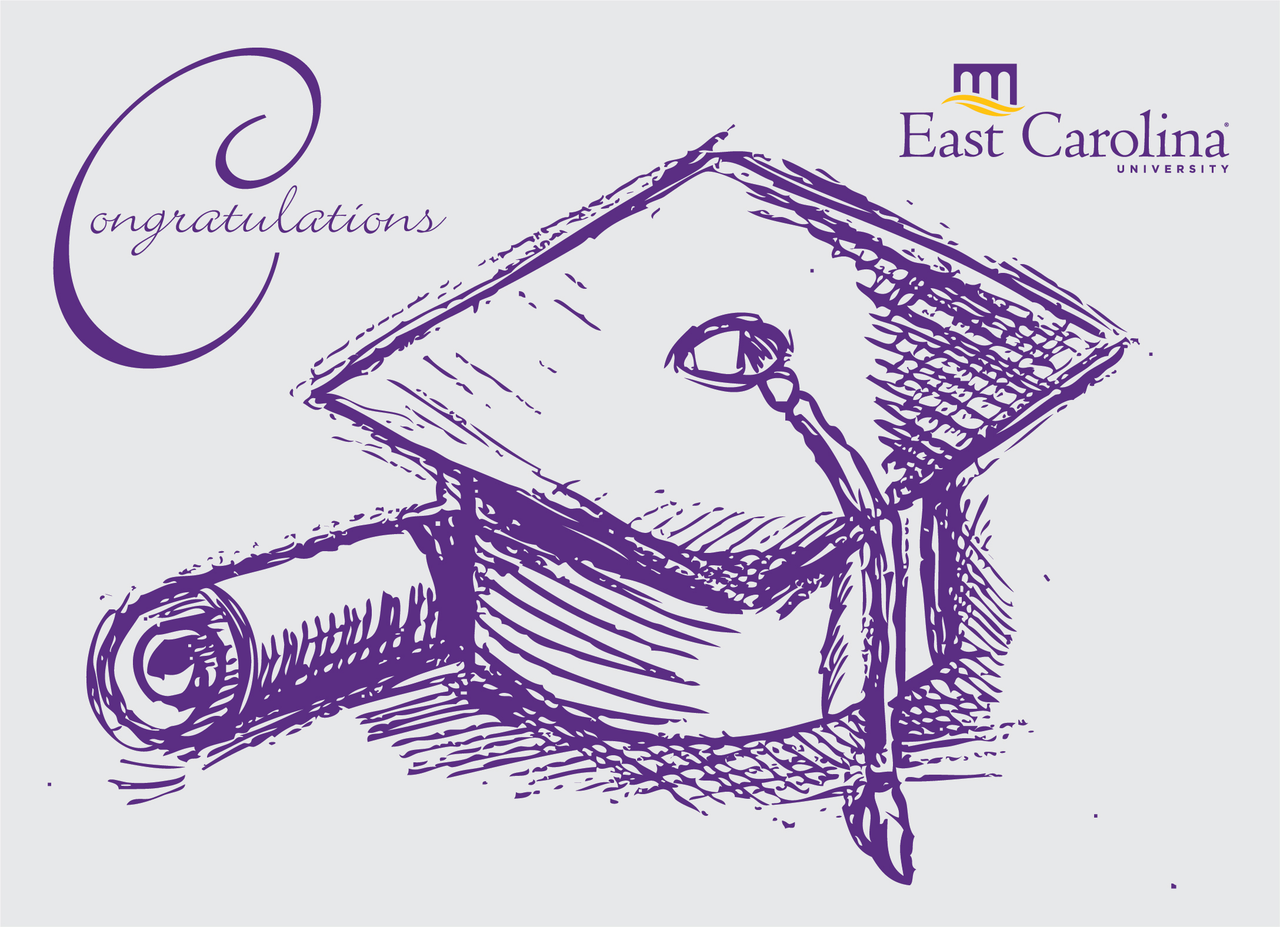 ECU Graduation Cap Card - University Book Exchange