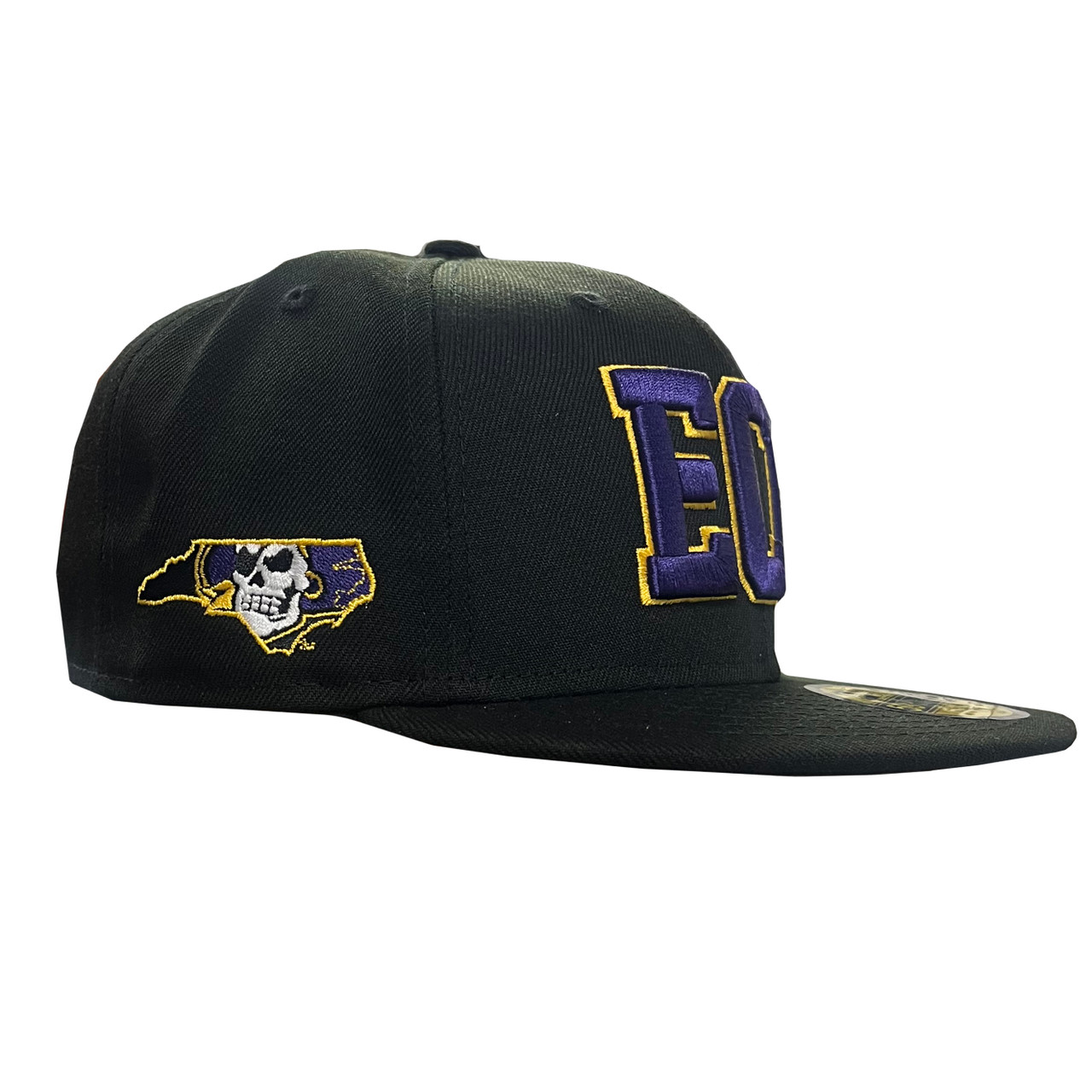 Black New Era 59Fifty ECU Block Fitted Cap with Pirate State of Mind ...