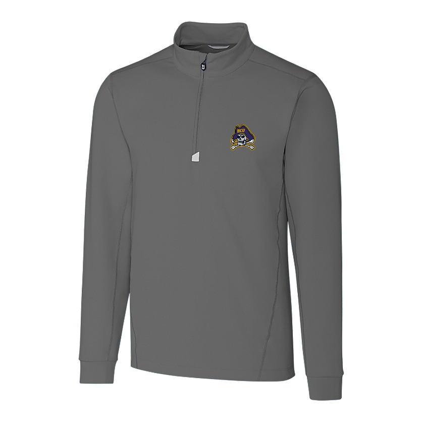 Grey Cutter & Buck Traverse Stretch Eco Quarter Zip Mens Big and Tall ...