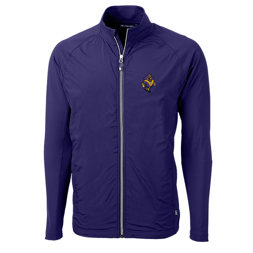 Purple Cutter & Buck Adapt Eco Knit Hybrid Recycled Mens Full Zip ...