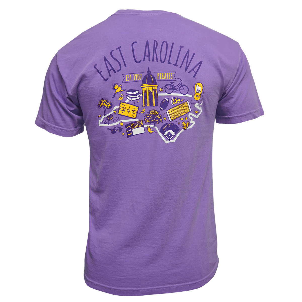 Lavender ECU NC Landmarks Tee - University Book Exchange