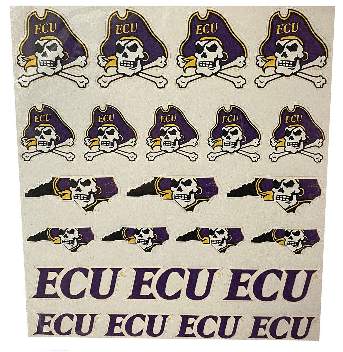 Jolly Roger, PSOM & ECU Sticker Sheet - University Book Exchange