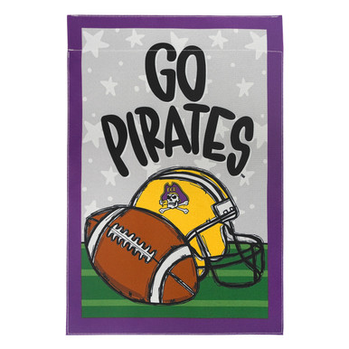 Go Pirates ECU Football Garden Flag