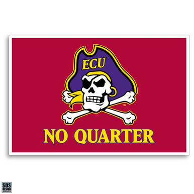 No Quarter Flag Decal 3.5"x2.5" - University Book Exchange