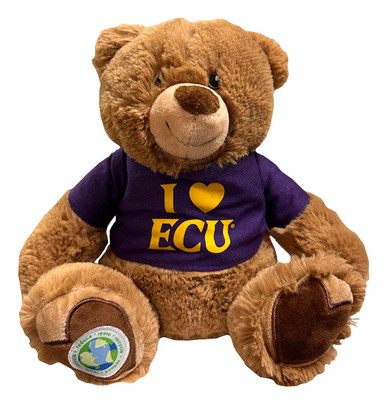 Plush Brown Bear w/ I Heart ECU Shirt - University Book Exchange