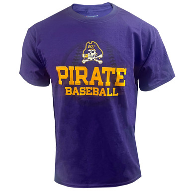 Purple Jolly Roger Pirate Baseball Tonal Fade Tee - University Book ...