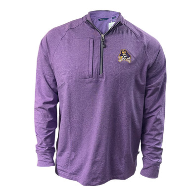 Cutter & Buck Purple Heather 1/4 Zip with Jolly Roger
