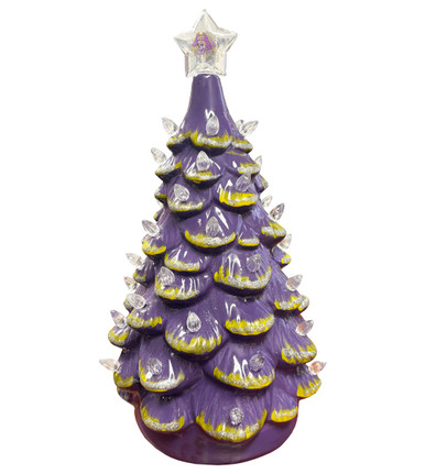 14 Inch Ceramic Purple and Gold Jolly Roger Tree - University Book Exchange