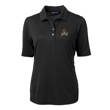 Black Cutter & Buck Virtue Eco Pique Recycled Womens Jolly Roger Polo ...