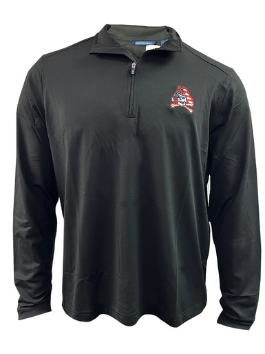 Black Cutter and Buck Stars & Stripes Jolly Roger 1/4 Zip Pullover ...
