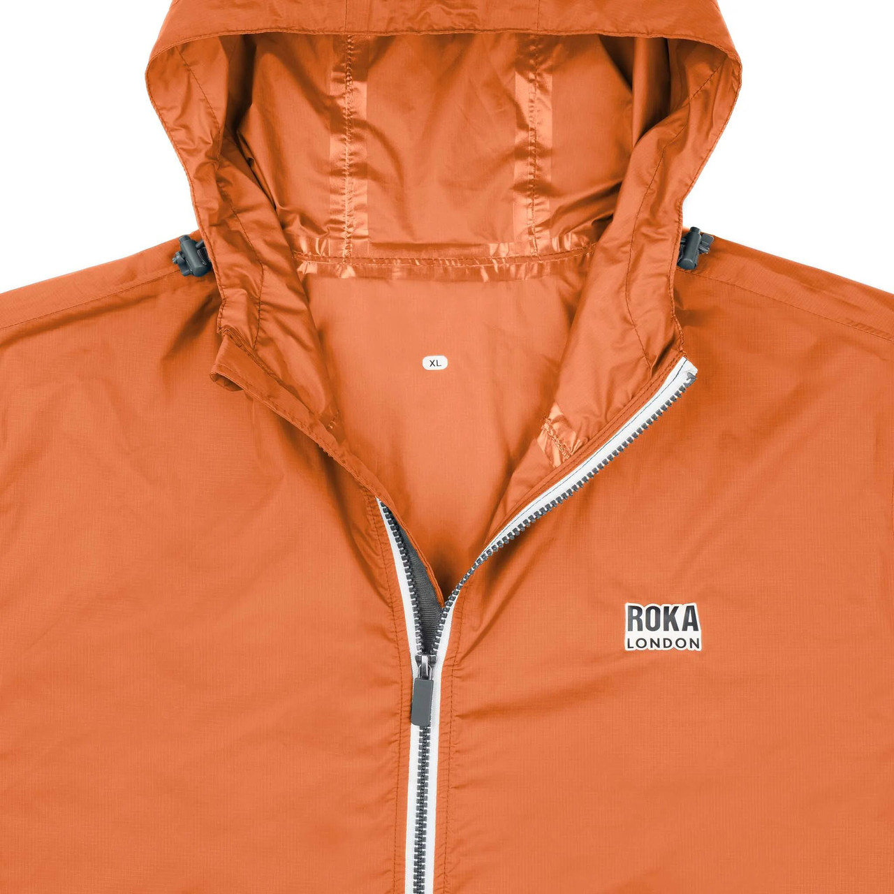 Roka Holborn Recycled Nylon Ripstop Rain Jacket - Burnt Orange - The ...