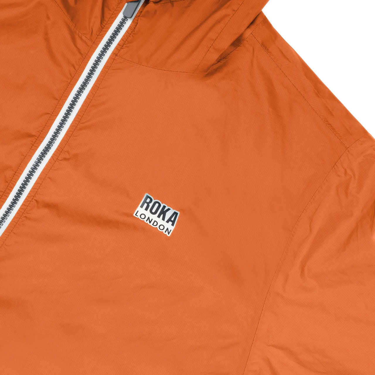 Roka Holborn Recycled Nylon Ripstop Rain Jacket - Burnt Orange - The ...