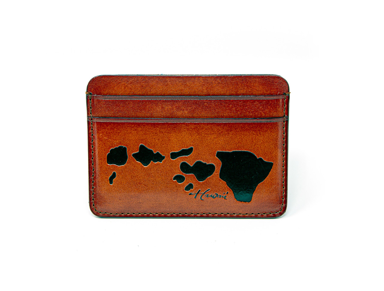 Mens Bifold Wallet: Light Hawaiian Islands