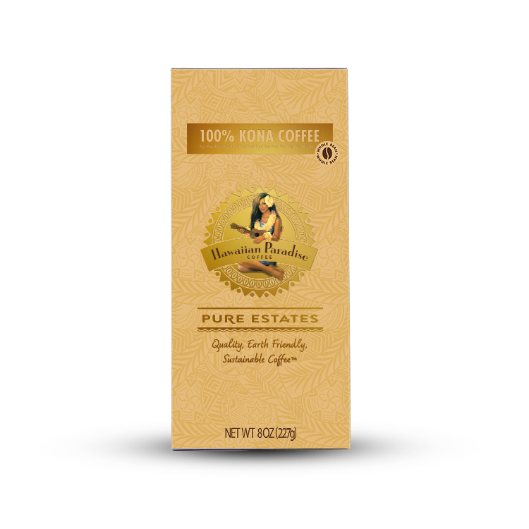 Hawaiian Paradise Coffee - Pure Estate 100% Kona Coffee Whole Bean