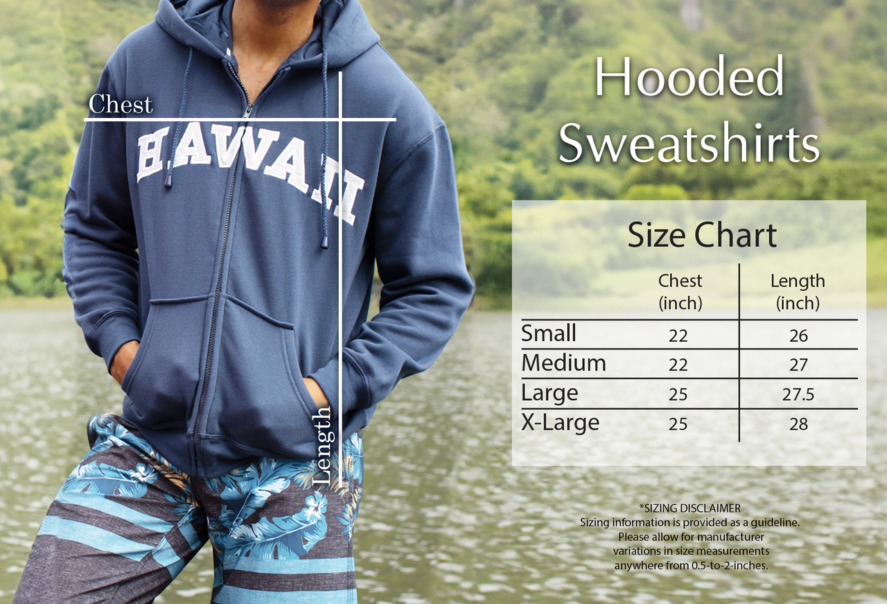 Sweatshirt Zip Up Hoodie - Maui Logo Design: Light Blue