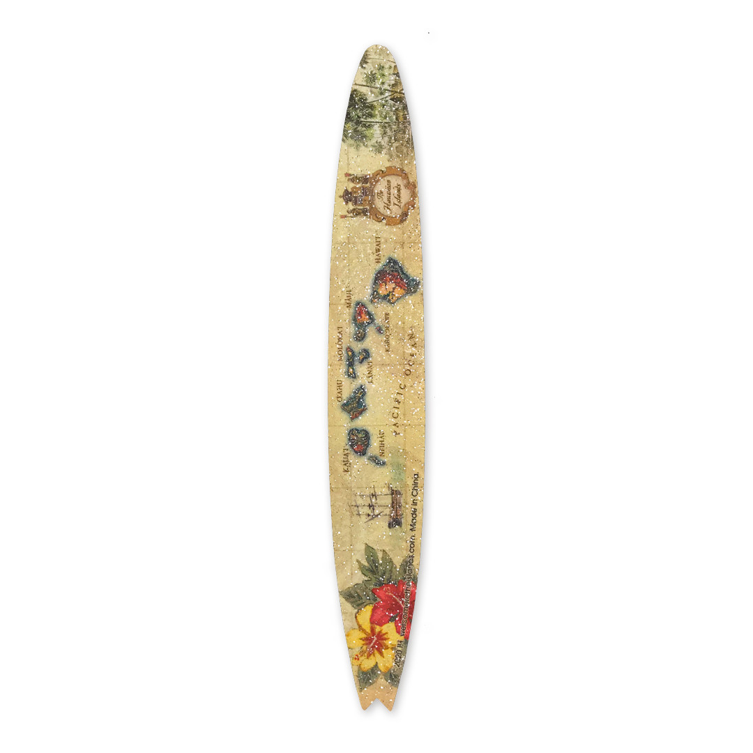 Island Design Emery Board: Islands of Hawaii - Tan