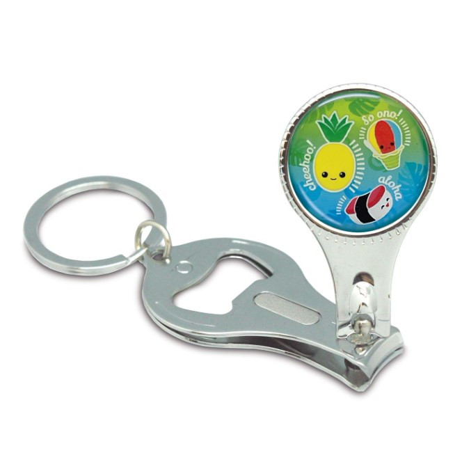 Island Design Nail Clipper Keychain: Local Grindz