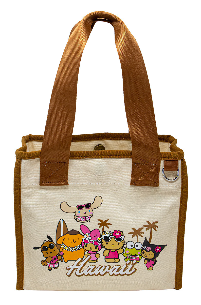 Mini Canvas Tote - Hello Kitty & Friends Beach Party: Brown