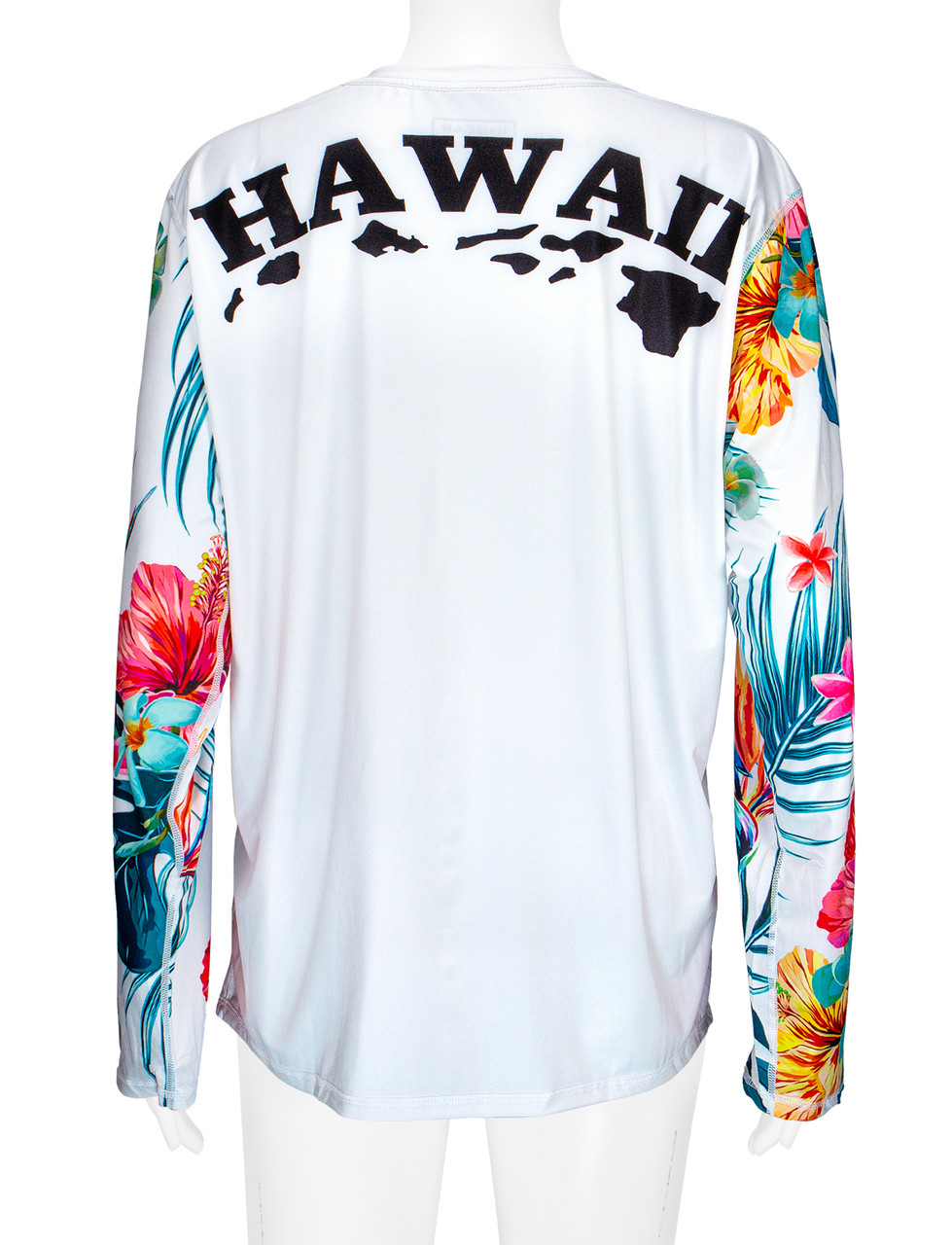 Robin Ruth Longsleeve Sun Shirt - White Aloha Floral