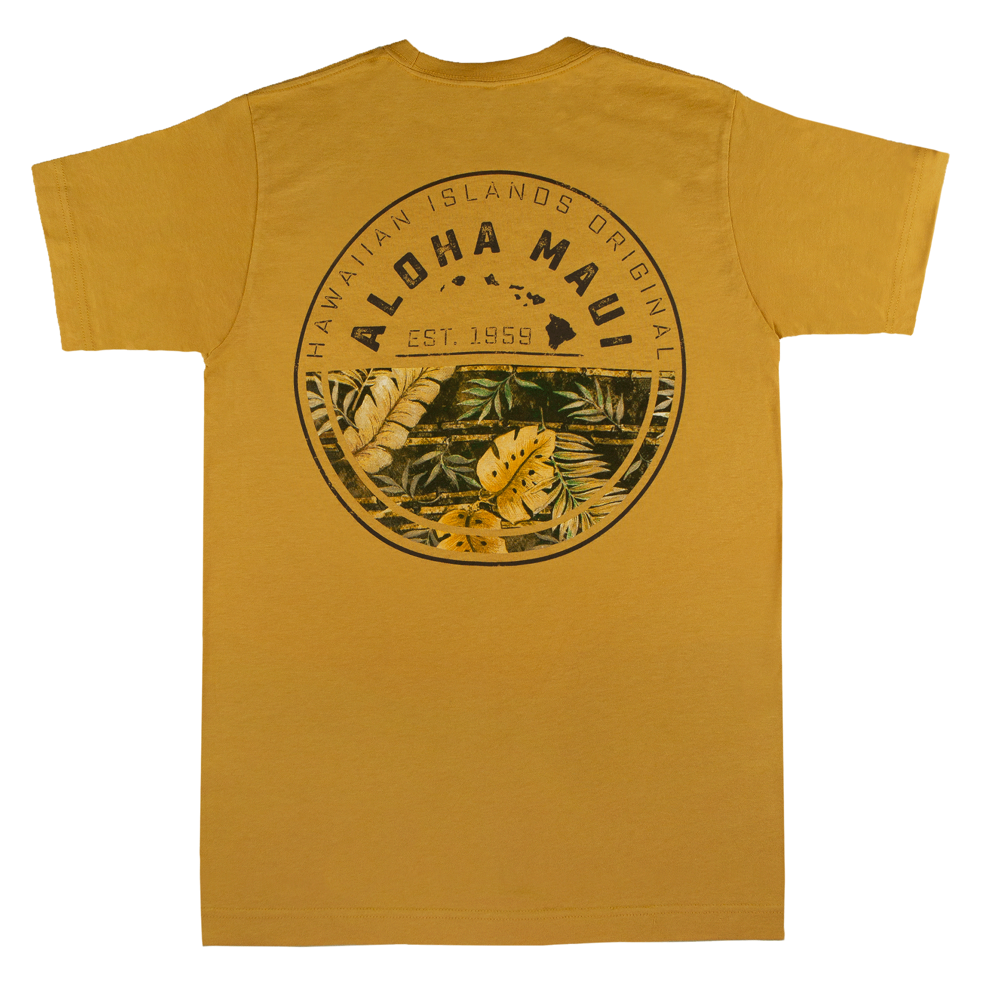 Crew Neck Tee - MAUI Tropic: Gold