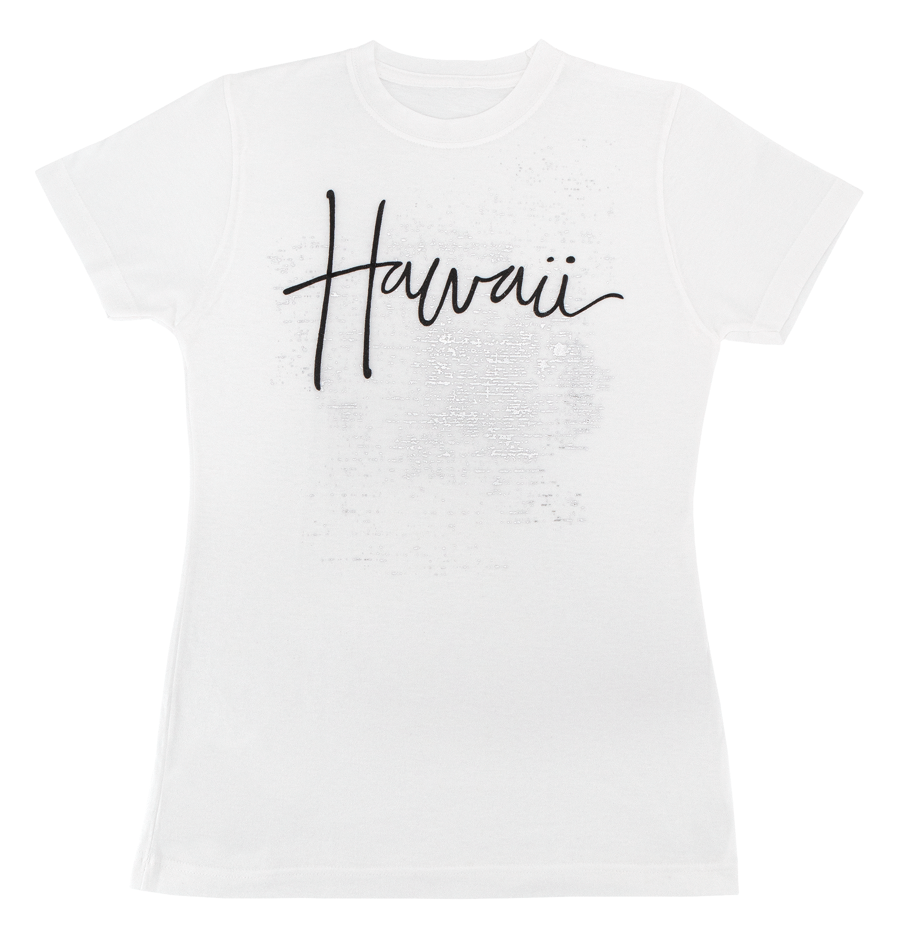 Ladies Premium Tee - Script Foil: White