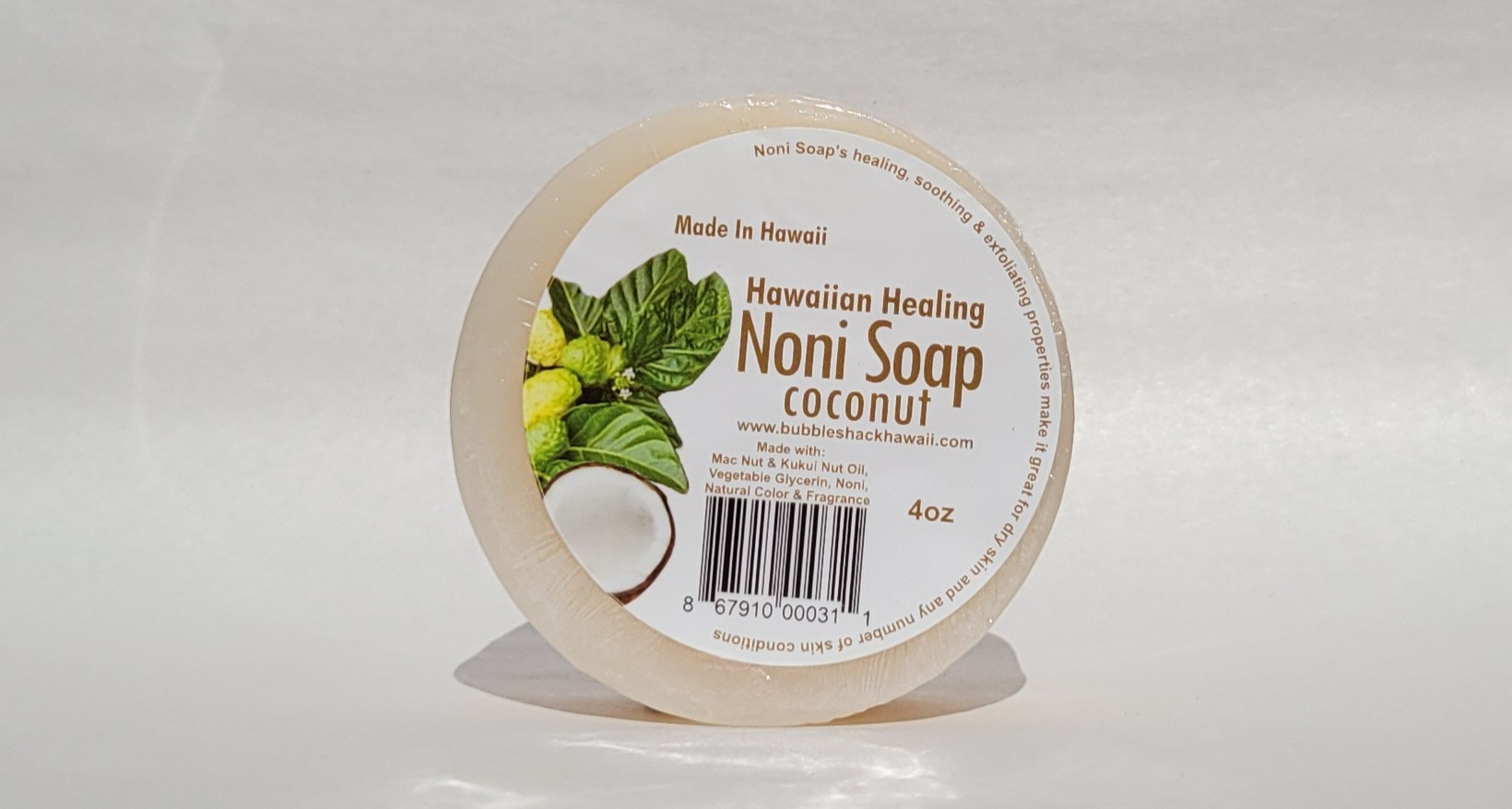 Noni Soap by Bubble Shack: Coconut