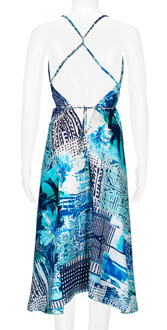 Robin Ruth® Maxi Dress: Blue Palm