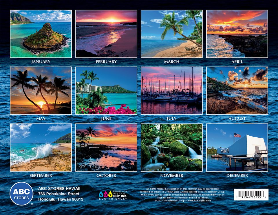 2026 Waikiki & Oahu Calendar