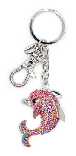Island Bling Keyring - Dolphin: Pink