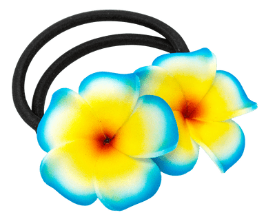 Flower Elastic Hair Ties by Olu Olu - Blue