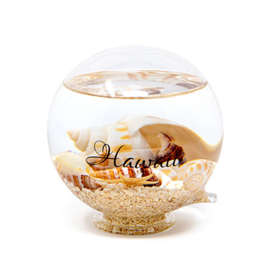 Hand-Blown Seashell Glass Ball - Medium