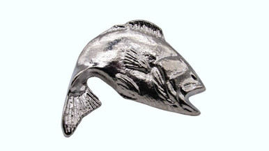 KB00151-0100 Buck Snort Lodge Fish Big Bass Knob Nickel