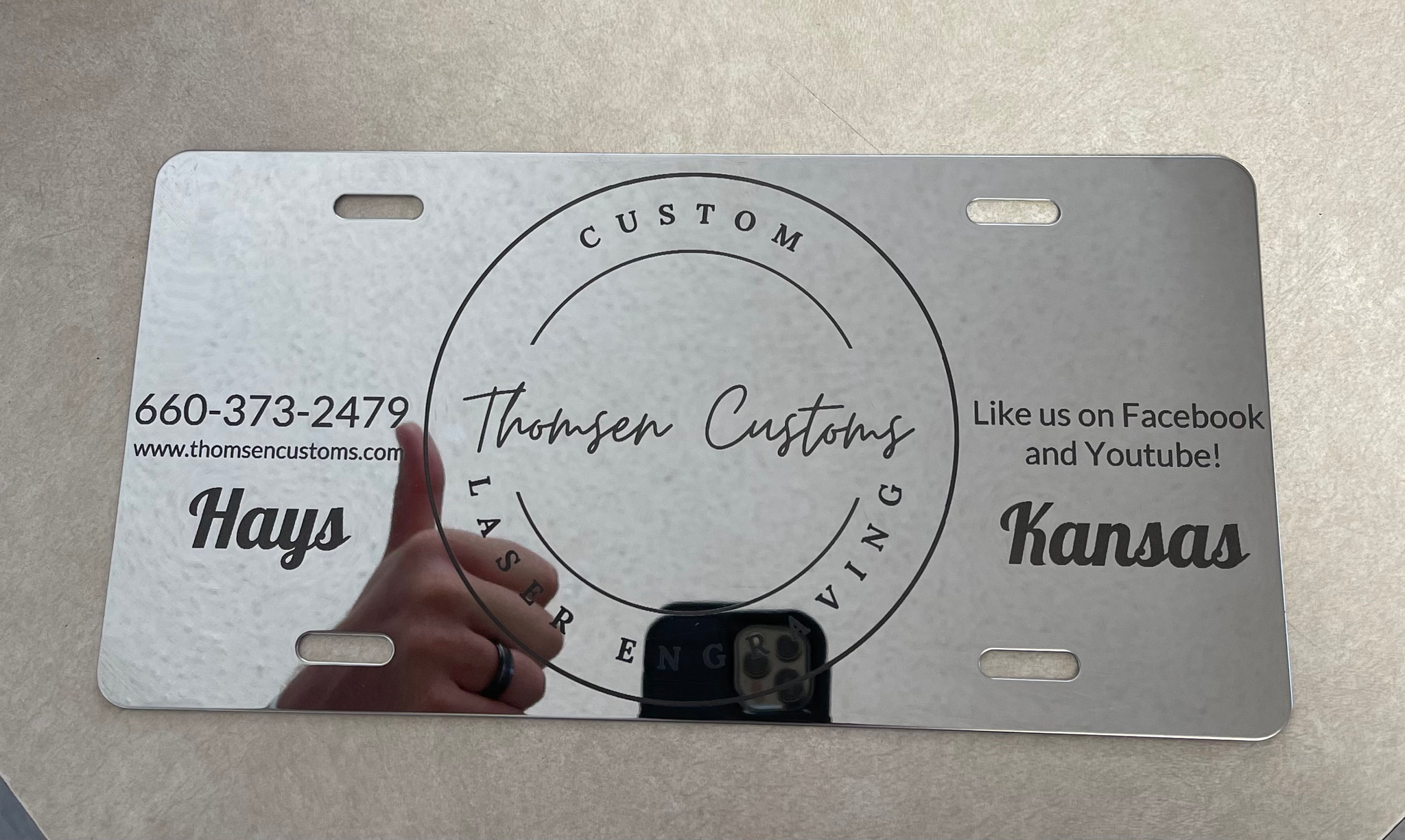 Chrome License Plate