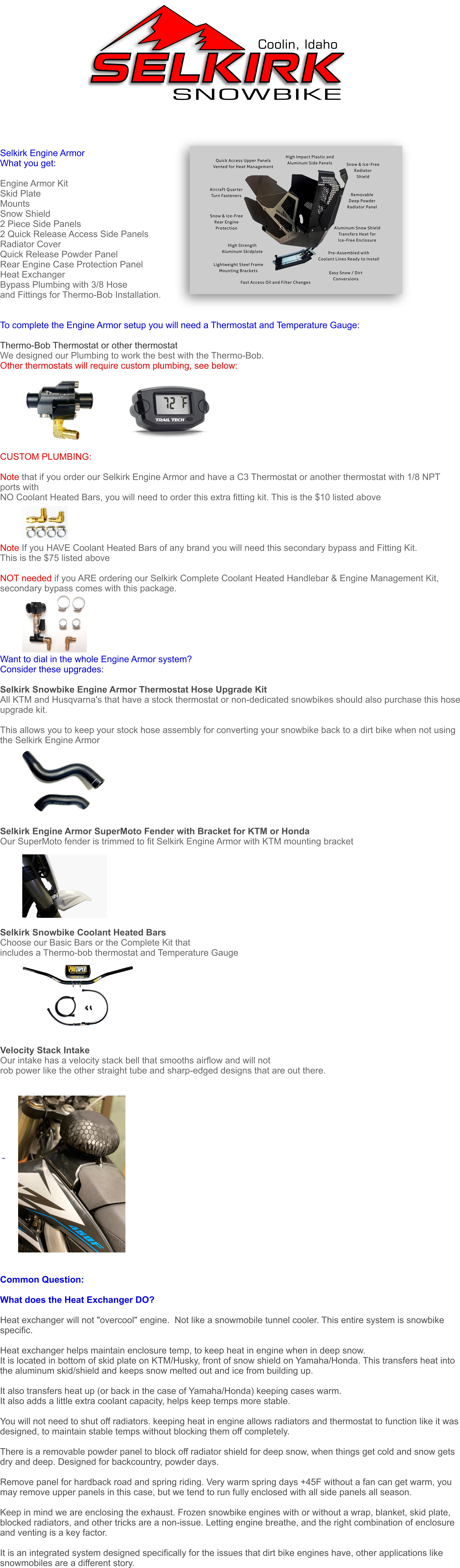 Yamaha Engine Armor - Selkirk Snowbike