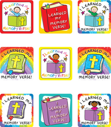 I Learned My Memory Verse (Sticker Pack) - 4Gospel.com