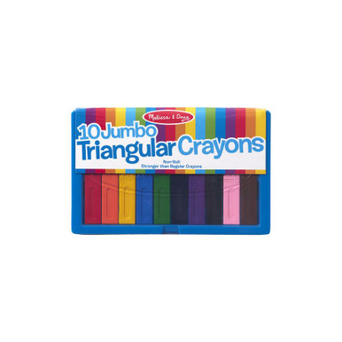 Jumbo Triangular Crayons (10 pc. Set) - 4Gospel.com