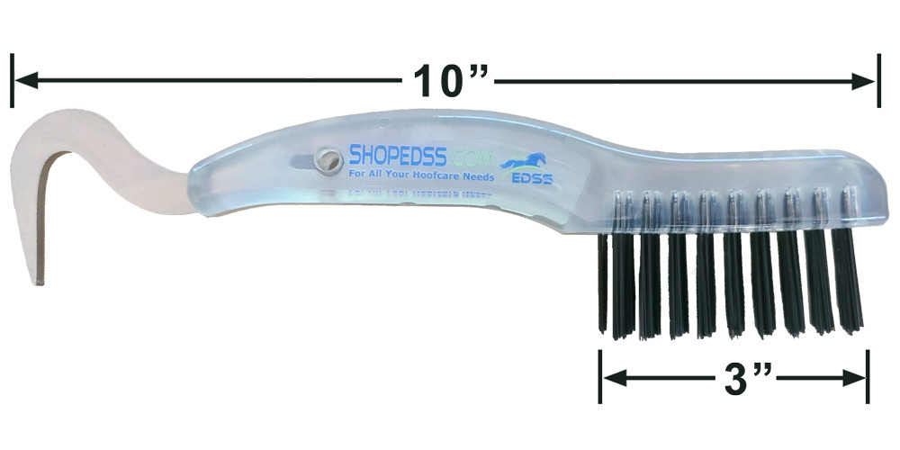 ShopEDSS Hoof Pick Wire Brush 10inch