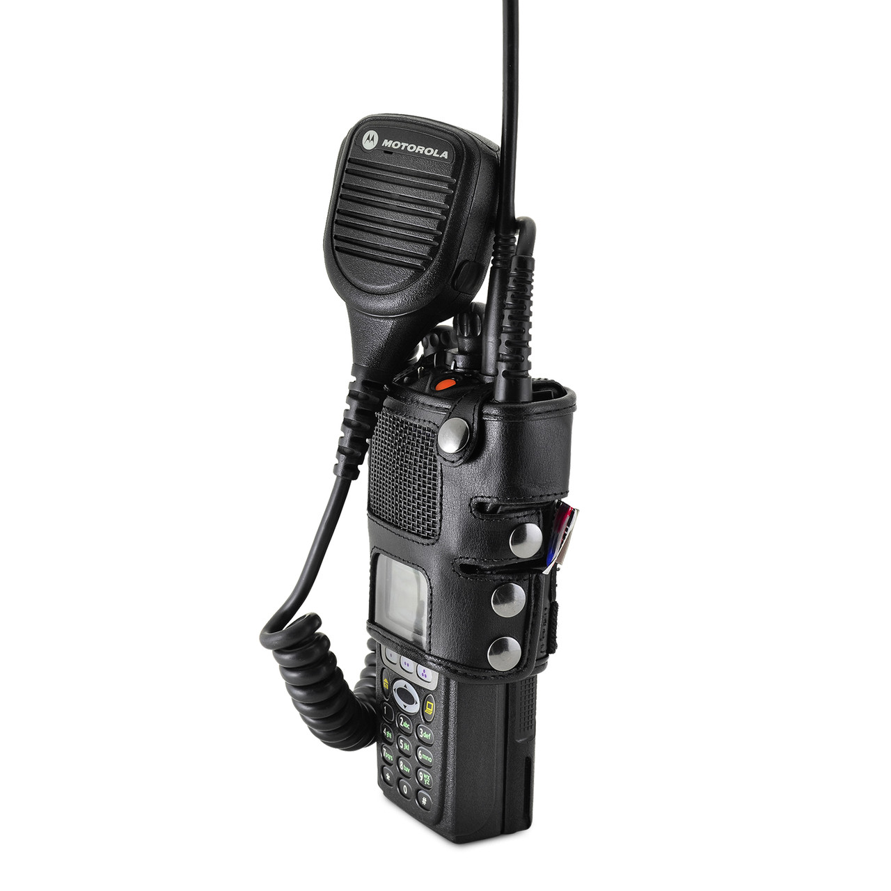 Motorola XTS3500 2 Way Radio Belt Clip Holder Black Leather