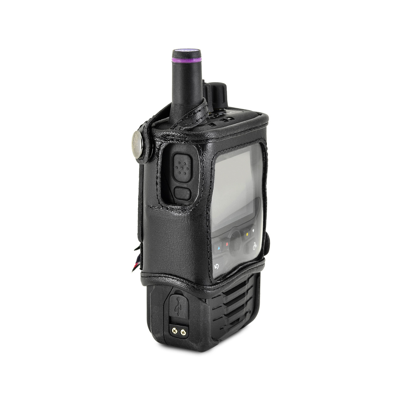 Unication G4 G5 Voice Pager Fire Pager Radio Phone Black Leather Case ...